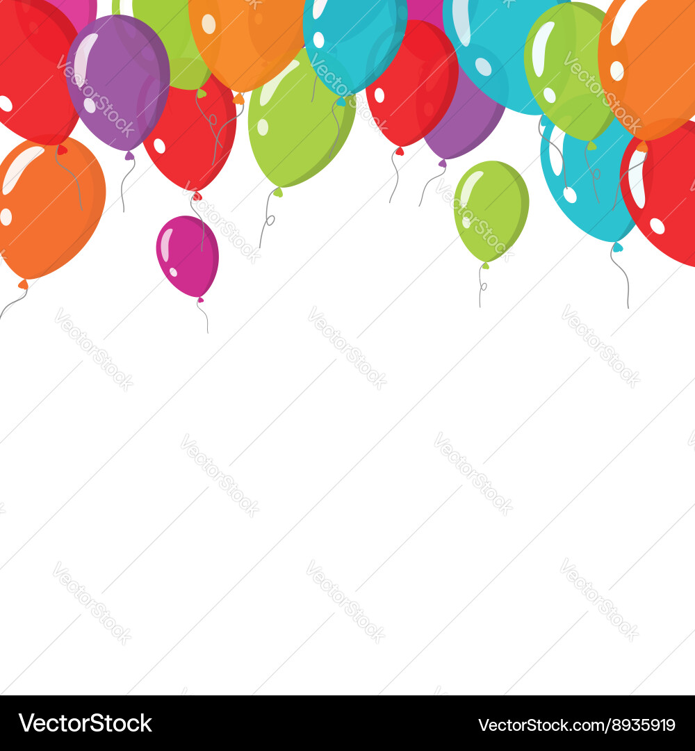 Flying balloons background Royalty Free Vector Image