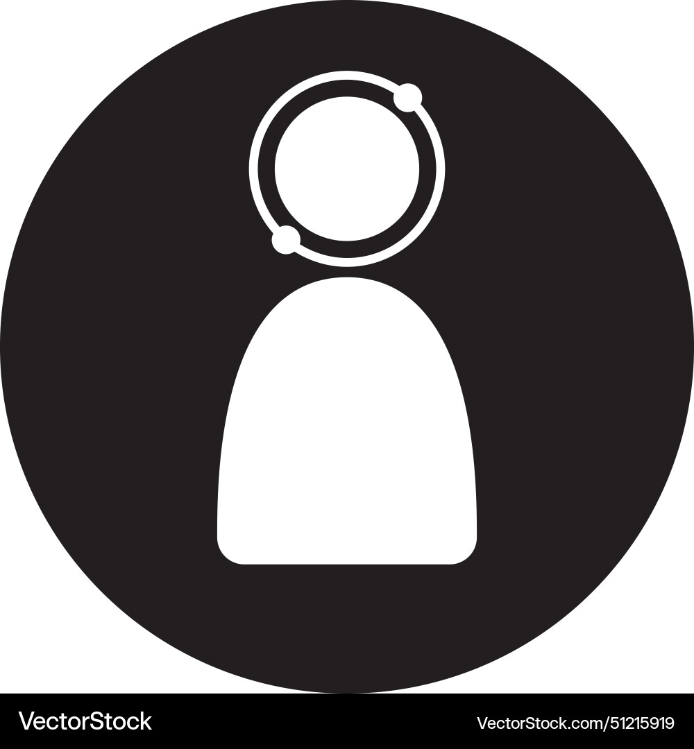 Human atom circle icon Royalty Free Vector Image