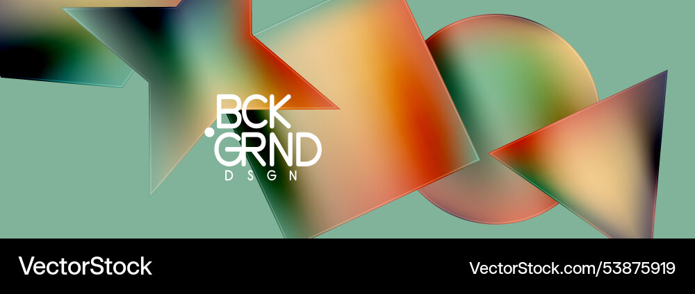 Neon color geometric shapes square triangle circle