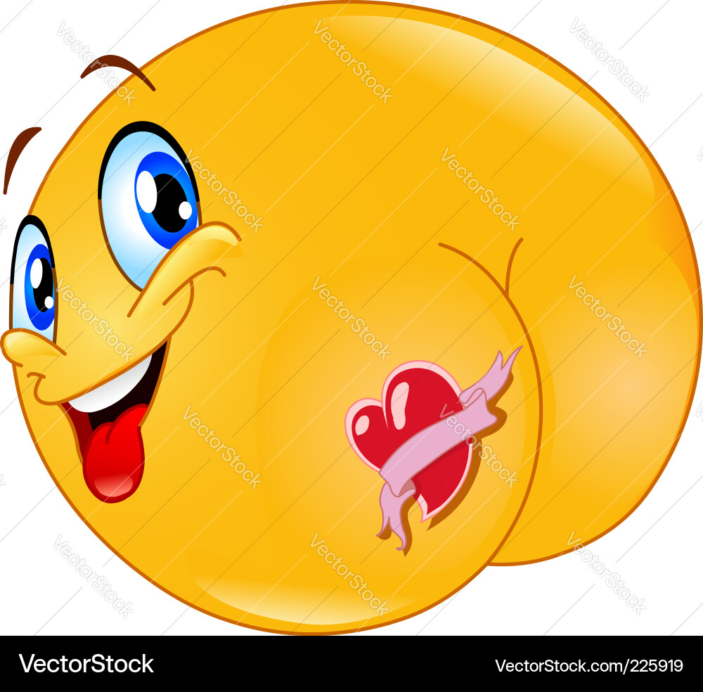 Nude Emoticon with Heart Reveal Royalty Free Vector Image