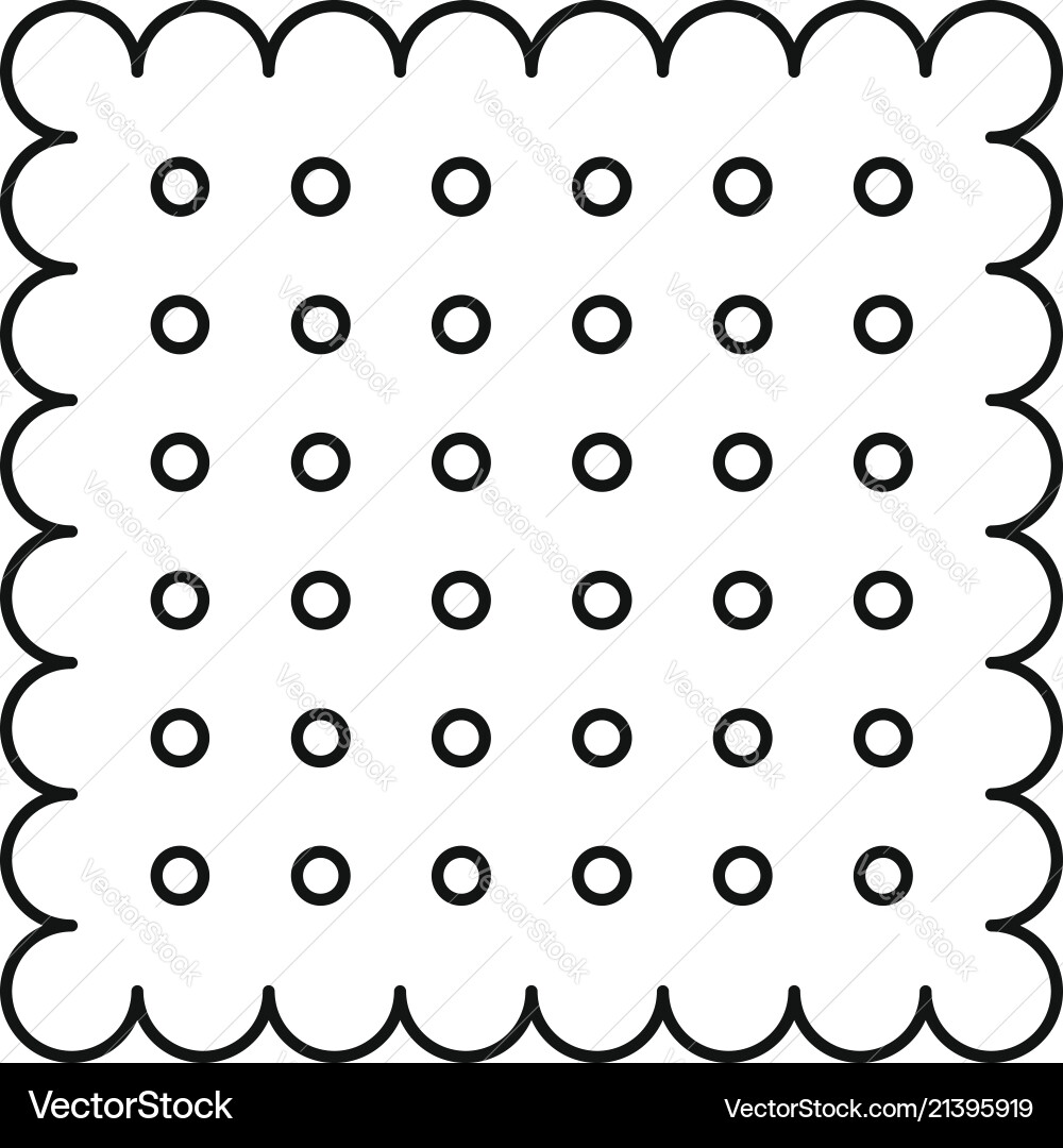 Traditional biscuit icon outline style Royalty Free Vector