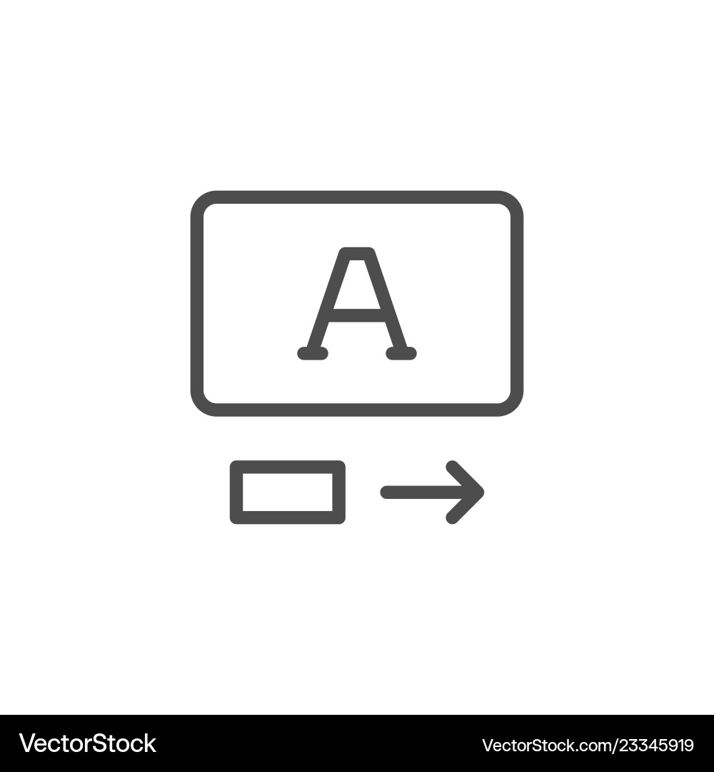 Translation service line icon Royalty Free Vector Image