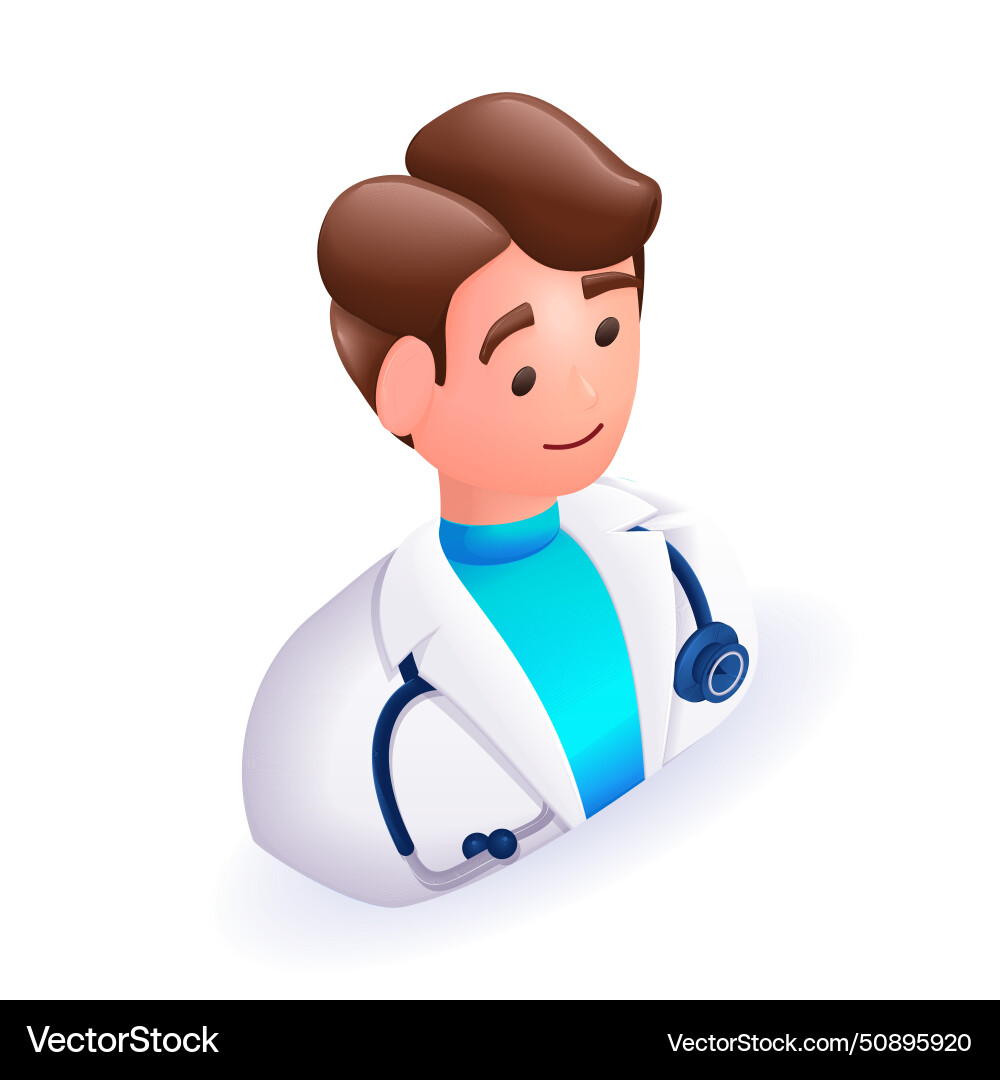 3d isometric people character Royalty Free Vector Image