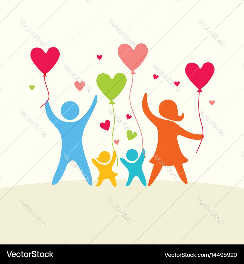 A happy family life Royalty Free Vector Image - VectorStock