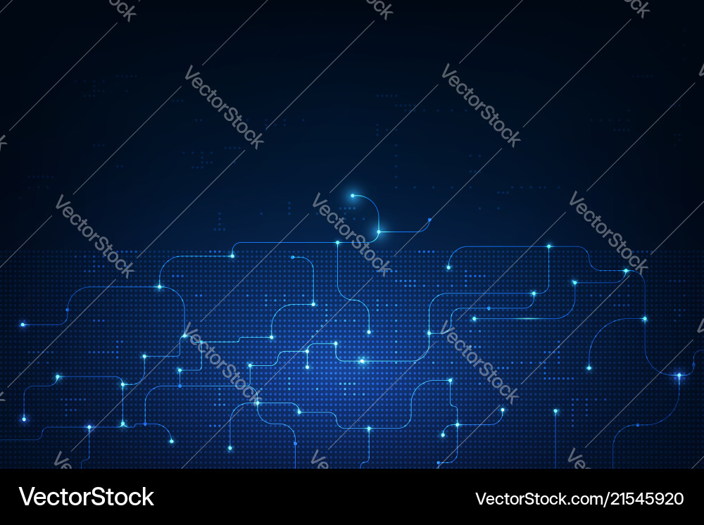 Abstract computer circuit technology background Vector Image