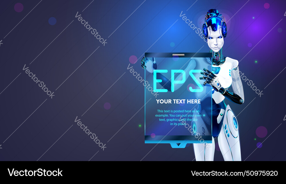 Ai or artificial intelligence in the form of a Vector Image