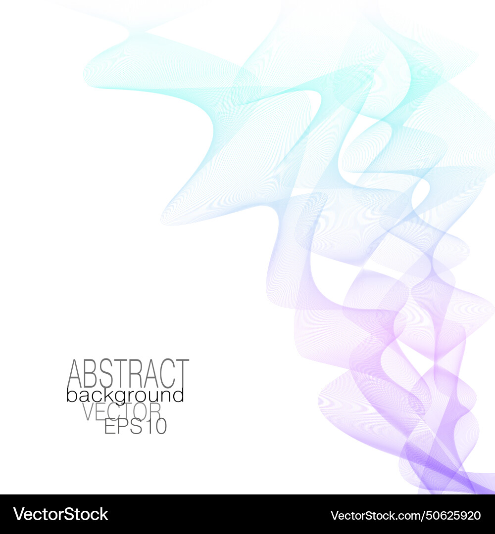 Airy teal purple wave pattern squiggle line design