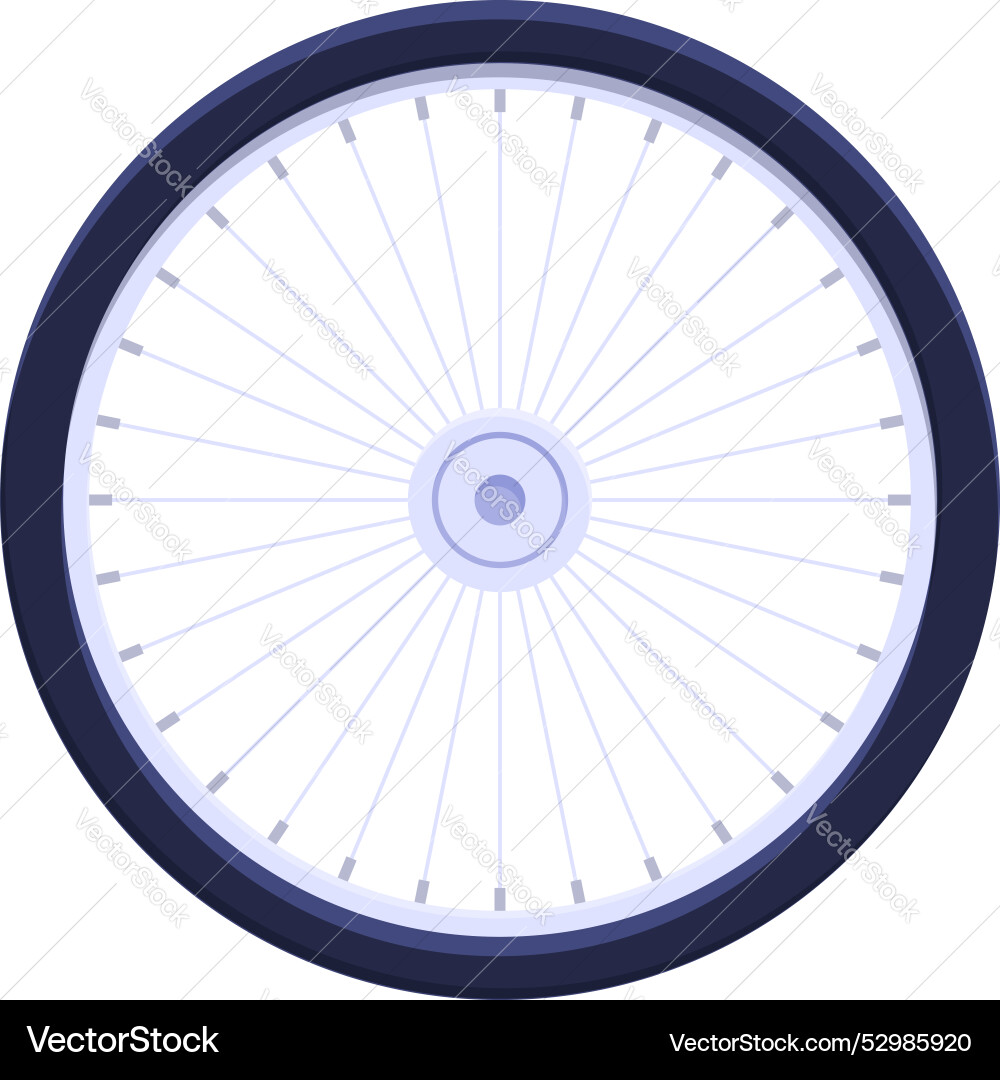 Bicycle wheel spinning with spokes and tire Vector Image