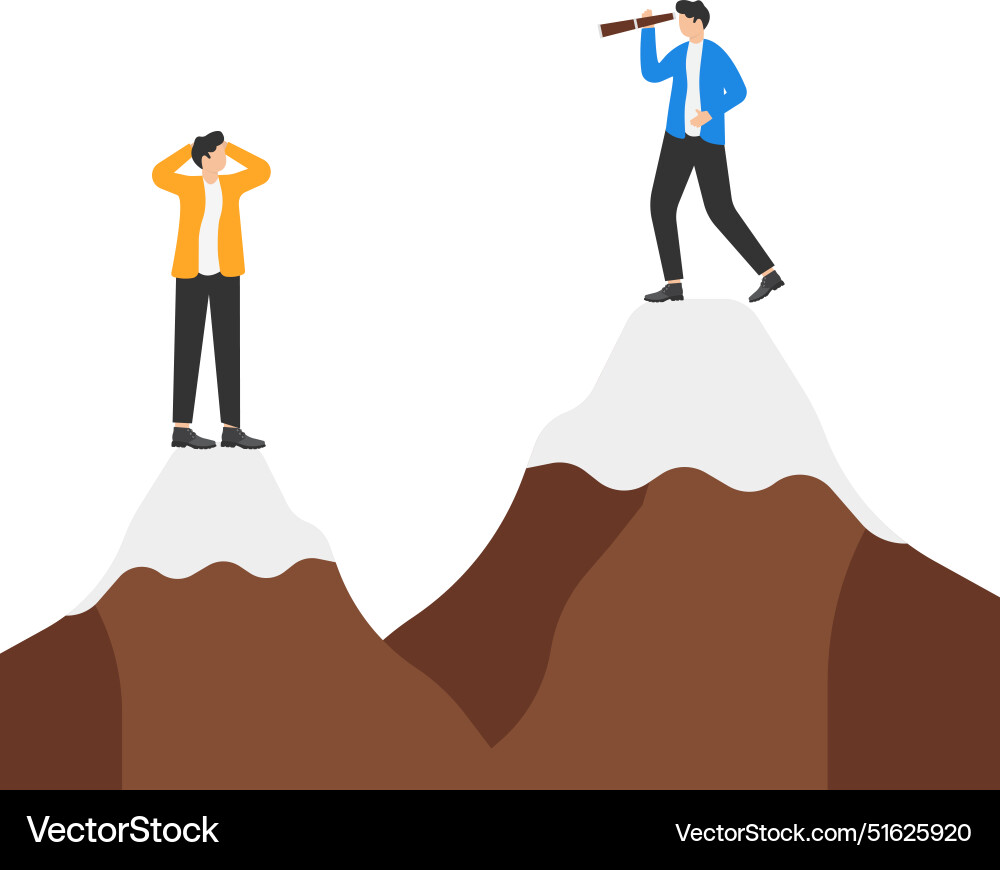 Doing business without underestimating competitor Vector Image