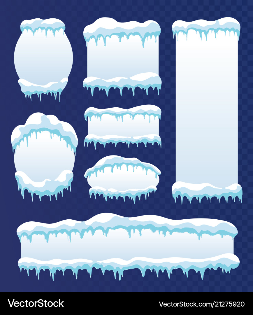 Frozen ice frames Royalty Free Vector Image - VectorStock