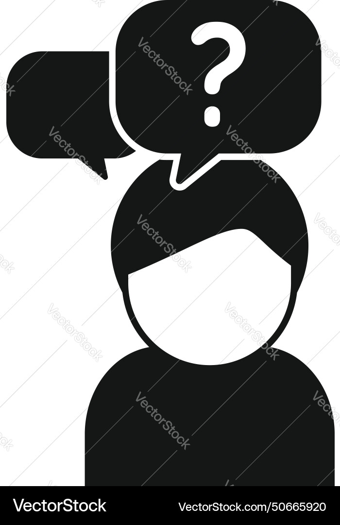 Guess cognition icon simple brainstorm Royalty Free Vector