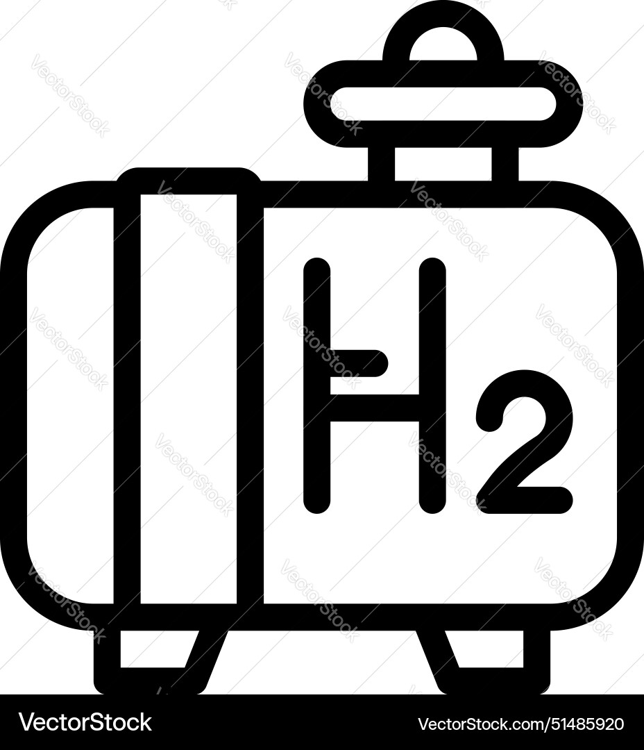 Hydrogen storage tank icon Royalty Free Vector Image