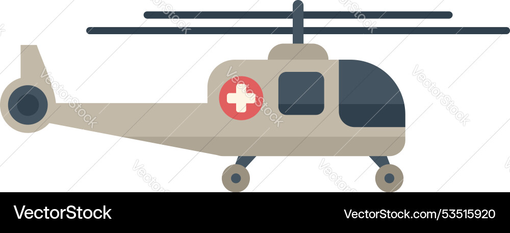 Medical helicopter transporting patient Royalty Free Vector