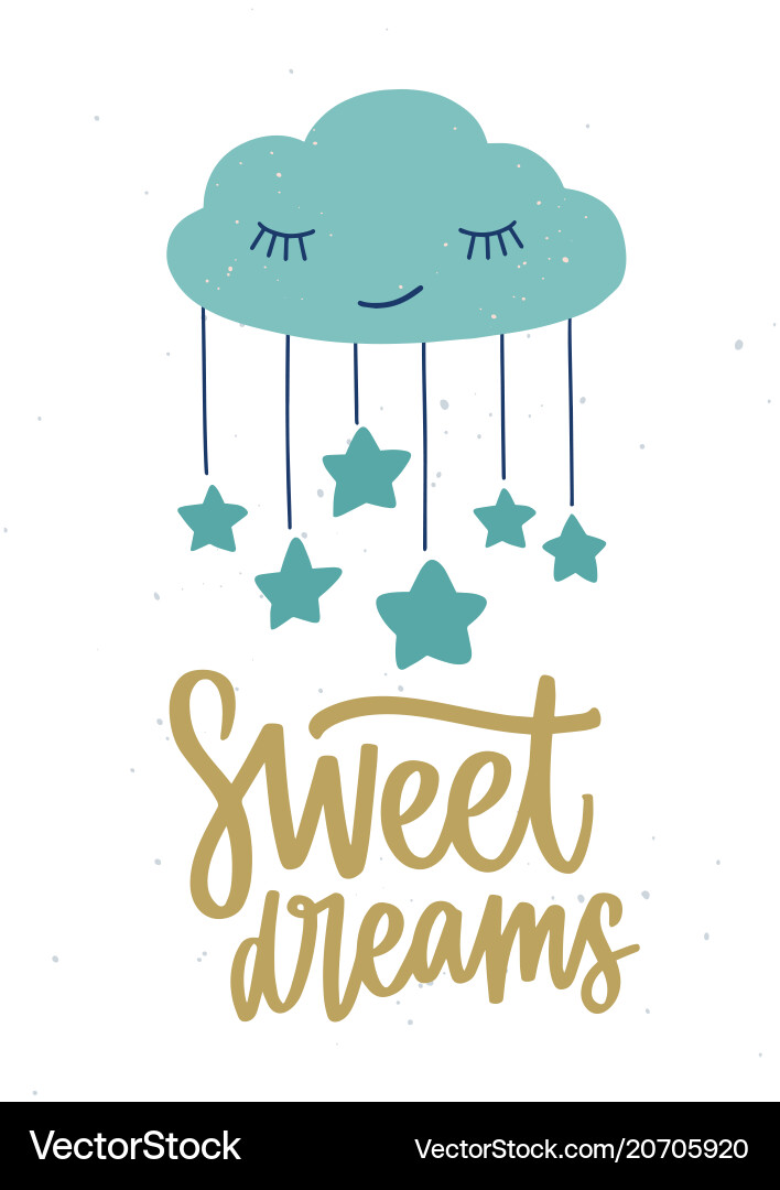 Poster template for children s room with cute Vector Image