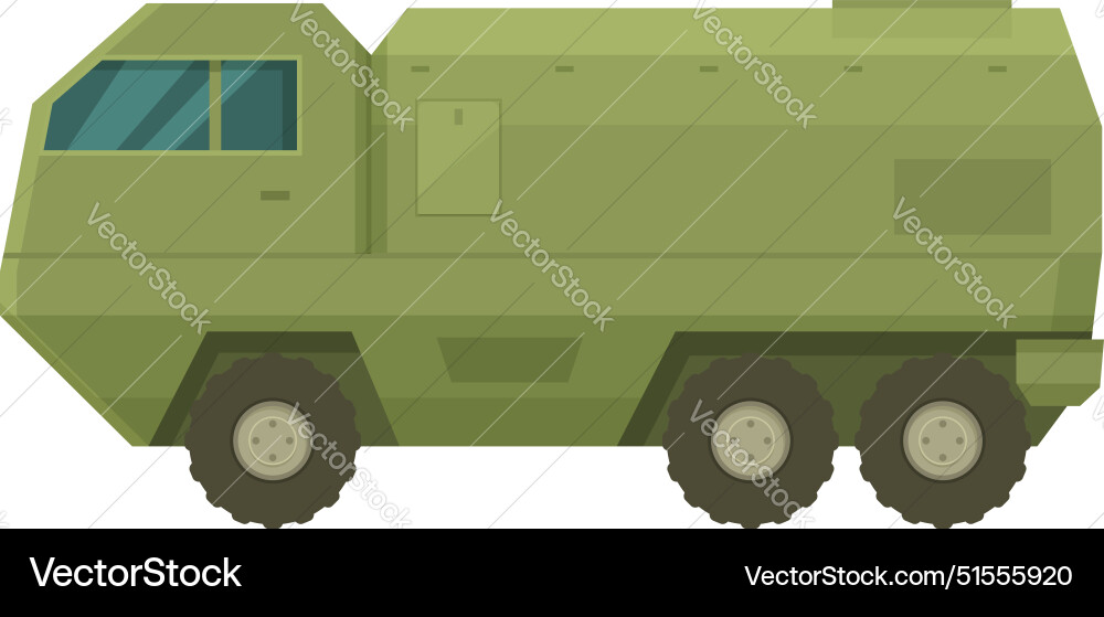 Powerful military vehicle tracked platform with Vector Image