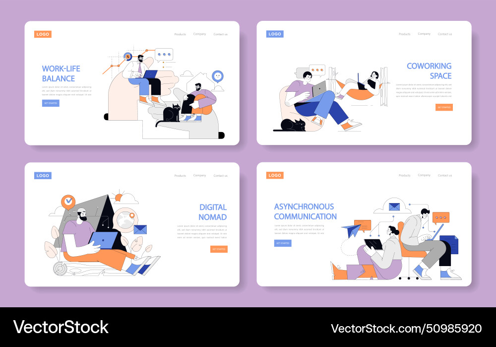 Remote work encapsulated Royalty Free Vector Image