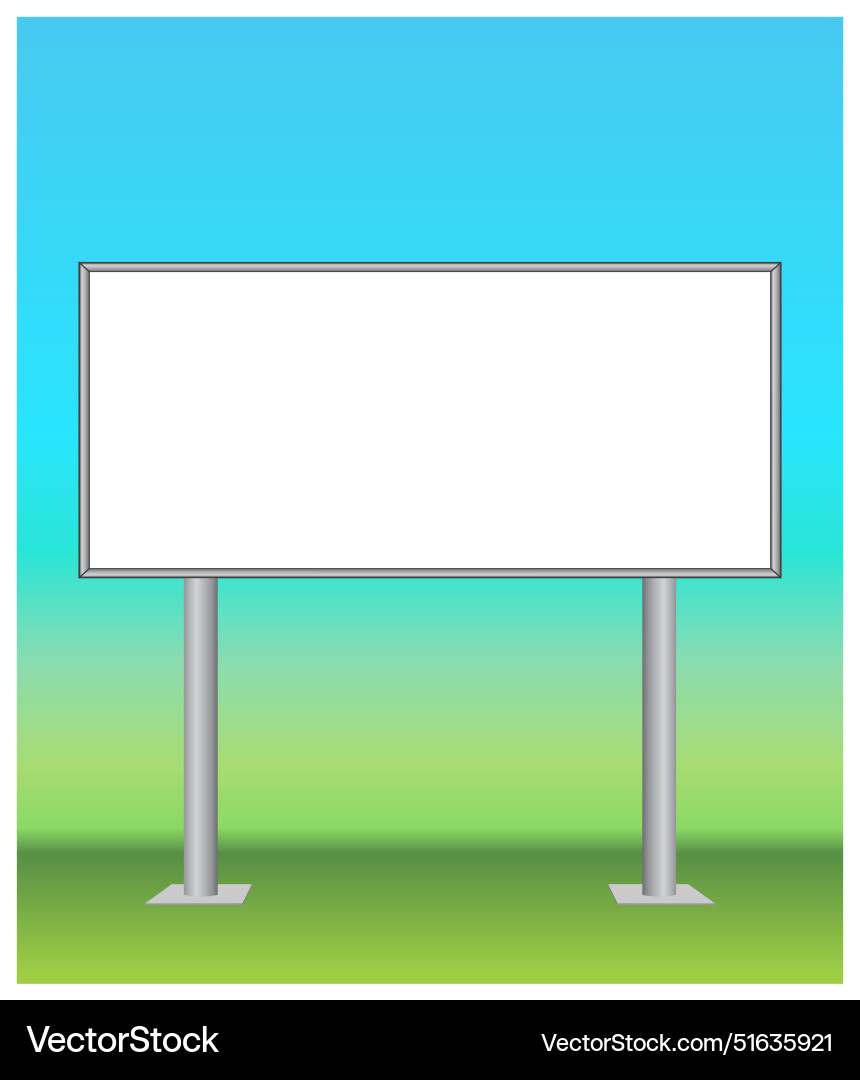 Blank billboard Royalty Free Vector Image - VectorStock