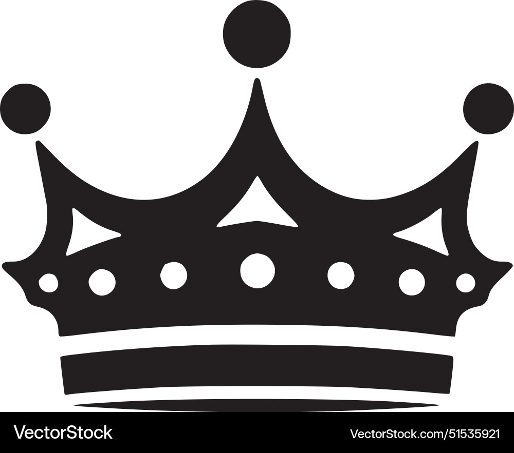 Crown - minimalist and simple silhouette Vector Image