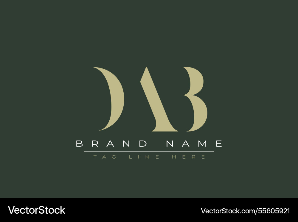 Dab abstract letter logo design Royalty Free Vector Image