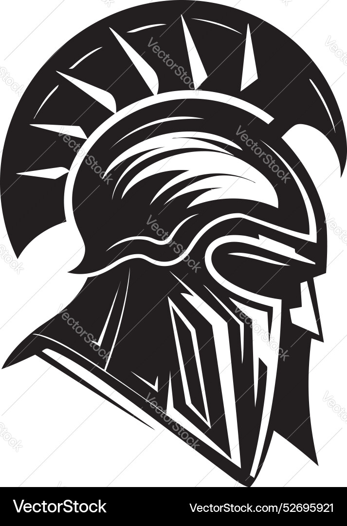Noble defender fresh warrior emblem icon valiant Vector Image