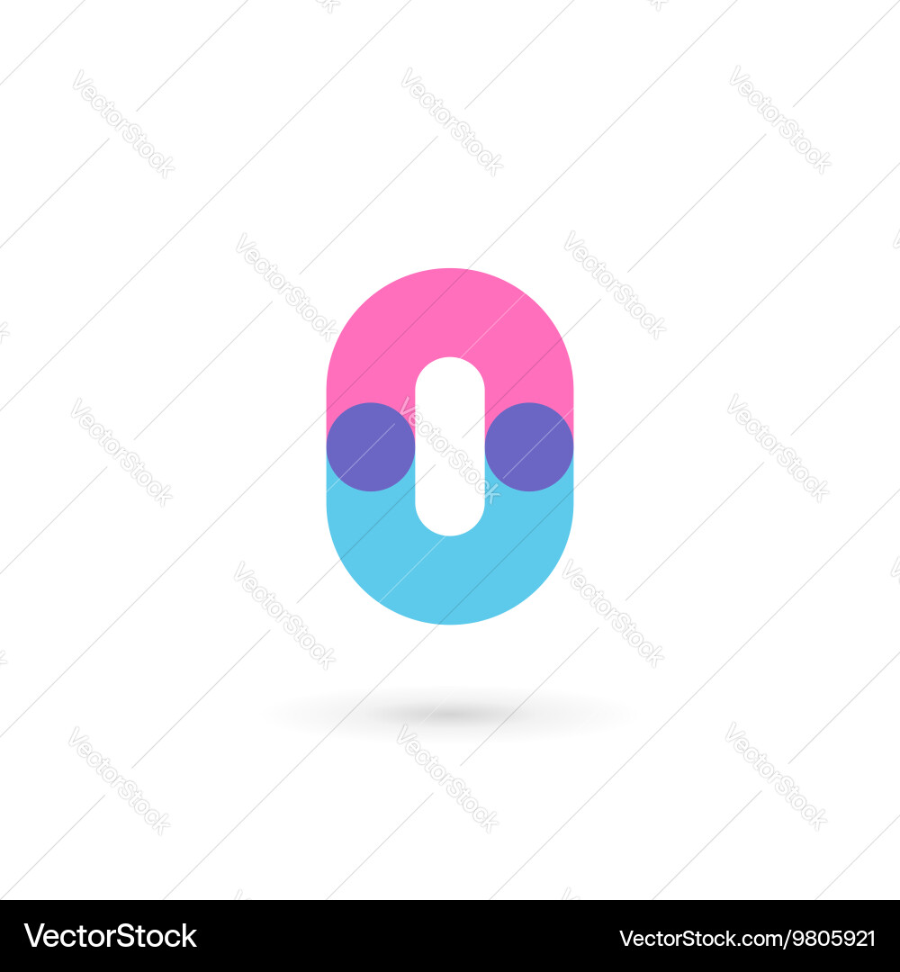 Number 0 logo icon design template elements Vector Image
