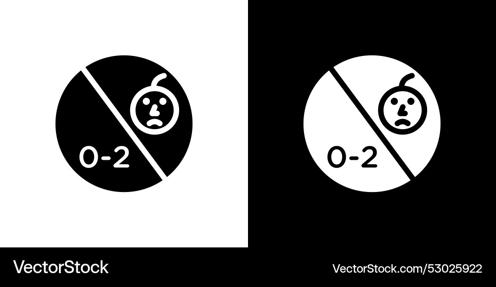 Age restriction sign for child icon logo set Vector Image