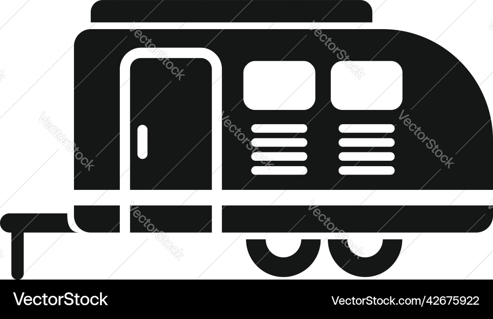 Bus camper icon simple auto van Royalty Free Vector Image