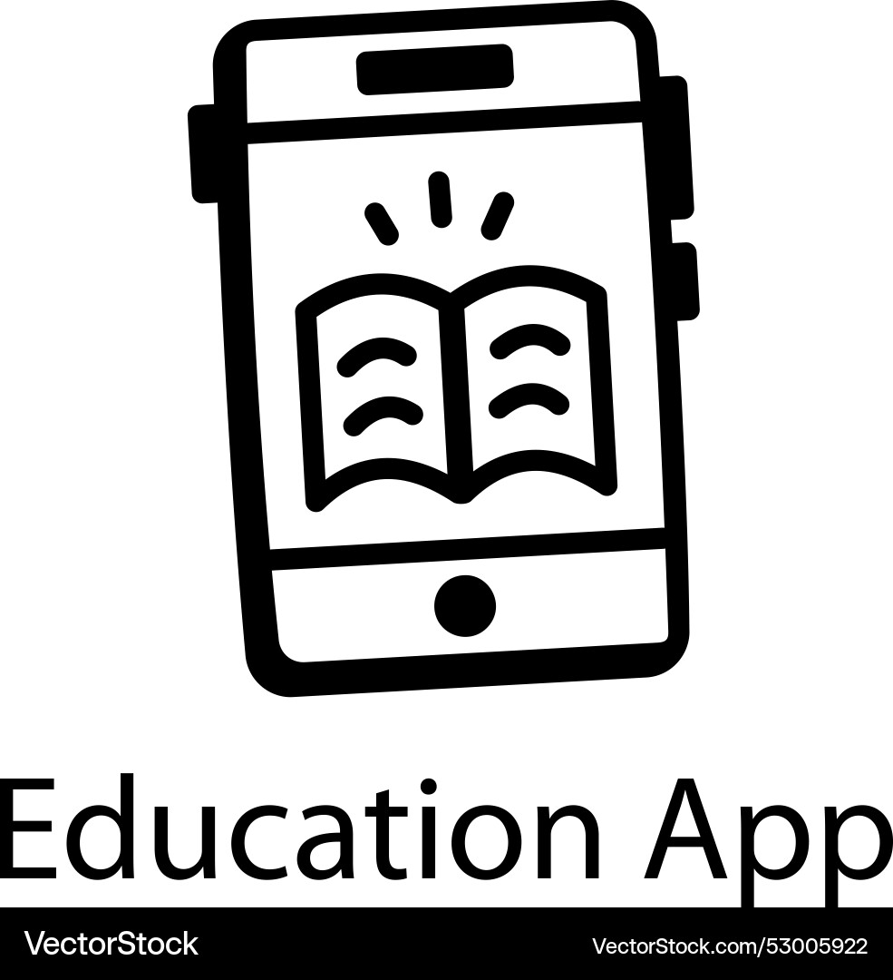 Educational app Royalty Free Vector Image - VectorStock
