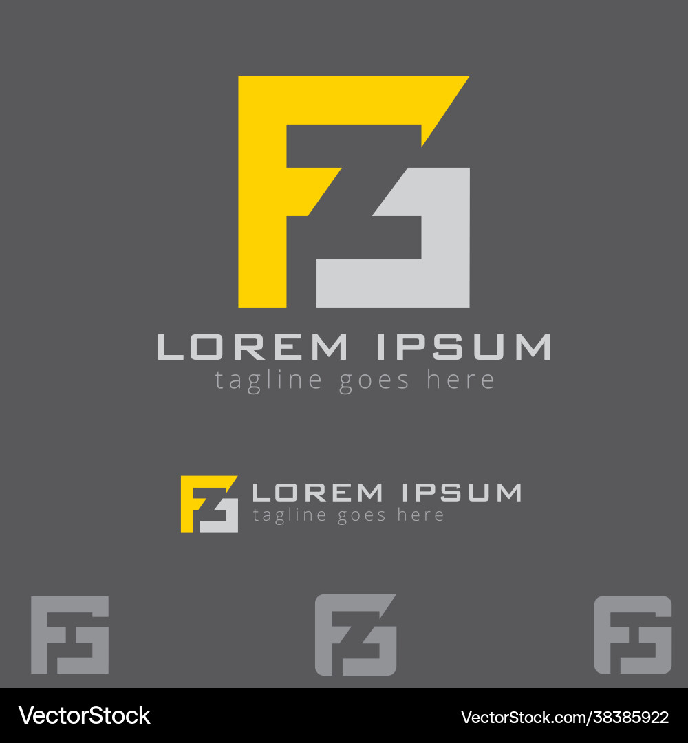 Fg letter based symbol Royalty Free Vector Image