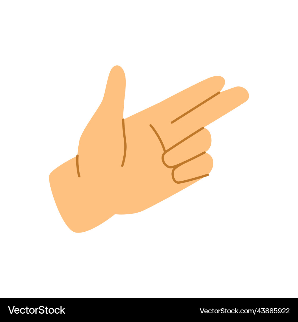Finger gun hand gesture symbol Royalty Free Vector Image