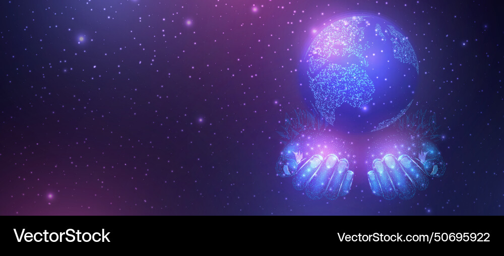 Futuristic map of the planet world Royalty Free Vector Image