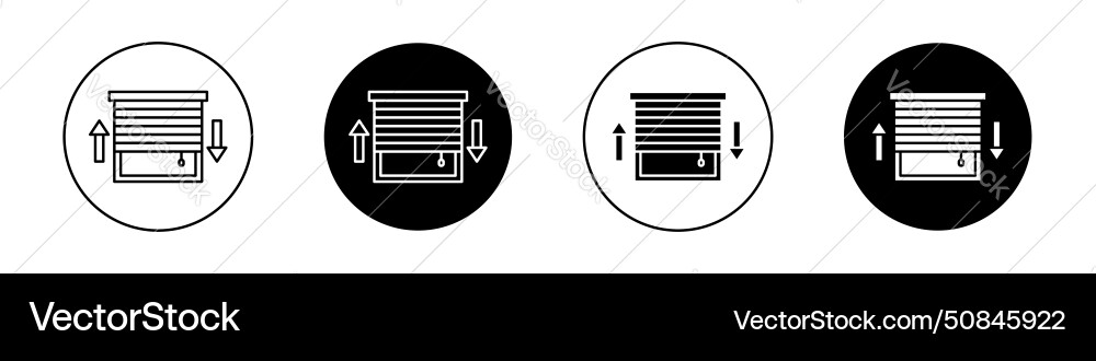 Jalousie icon set window shutter blind symbol in Vector Image