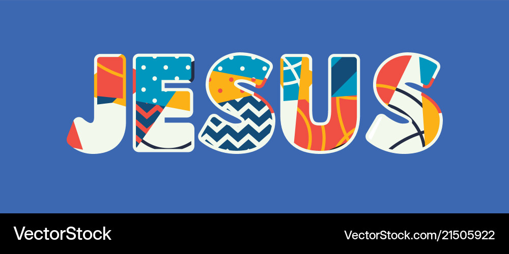 Jesus concept word art Royalty Free Vector Image