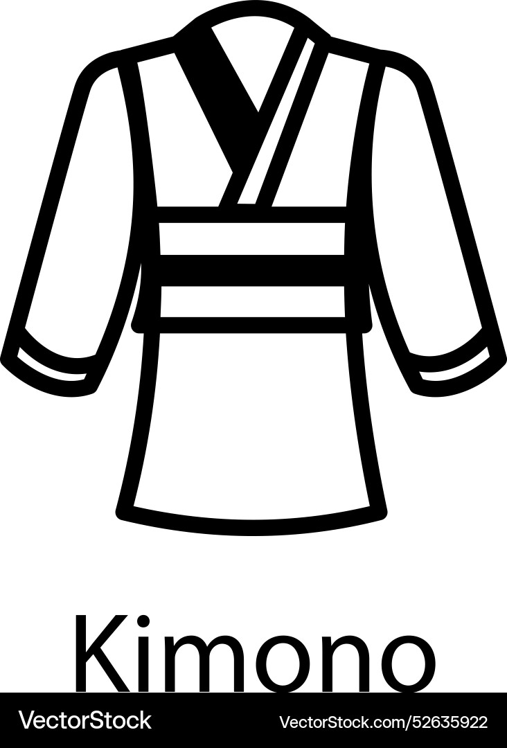 Kimono Royalty Free Vector Image - VectorStock