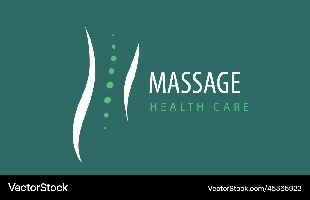 Logo for massage Royalty Free Vector Image - VectorStock