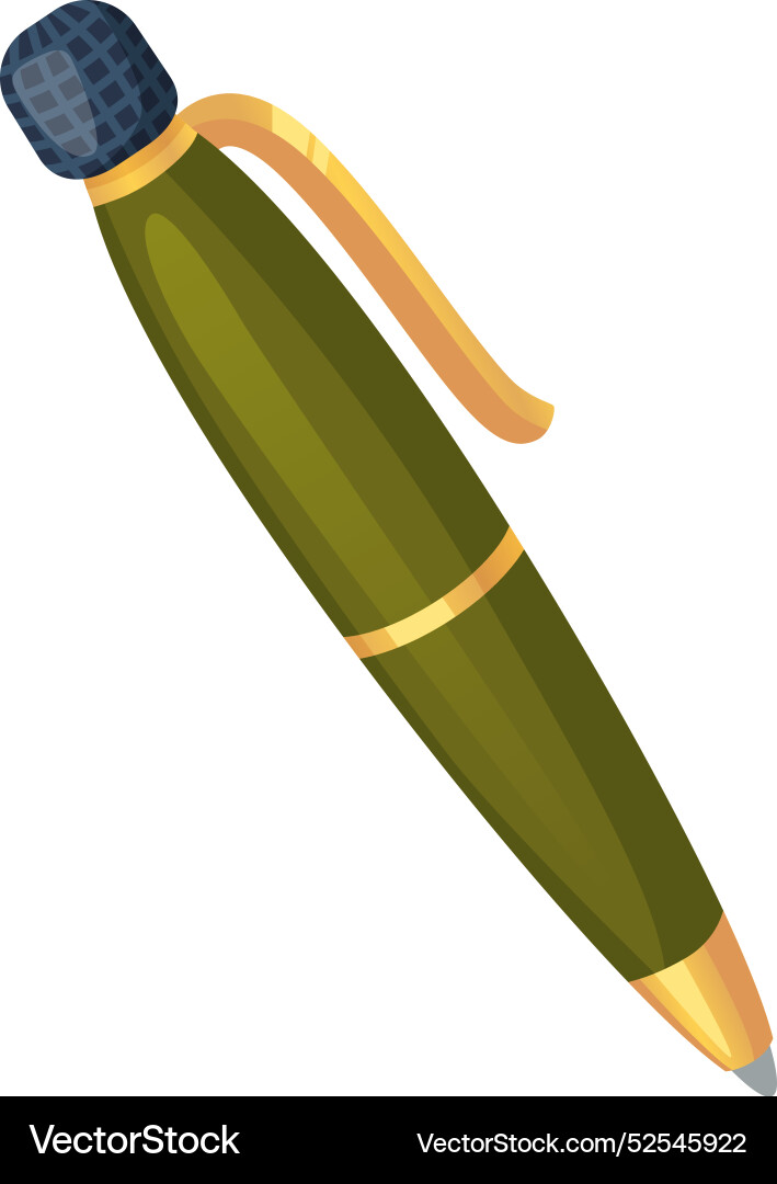 Pen cartoon icon writing ballpoint tool symbol Vector Image