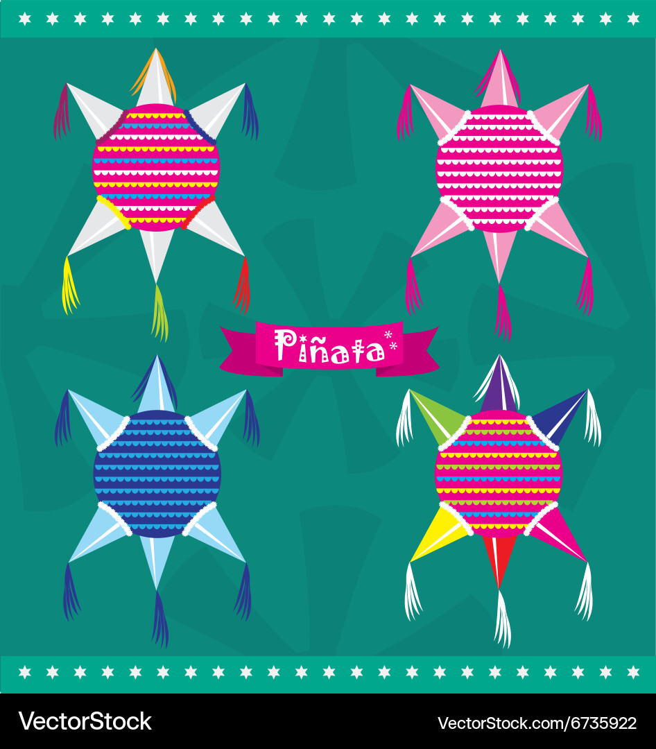 Posada Pinata Celebration Royalty Free Vector Image