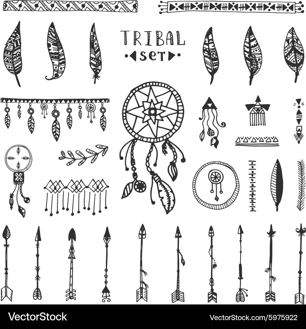 Tribal elements collection Royalty Free Vector Image
