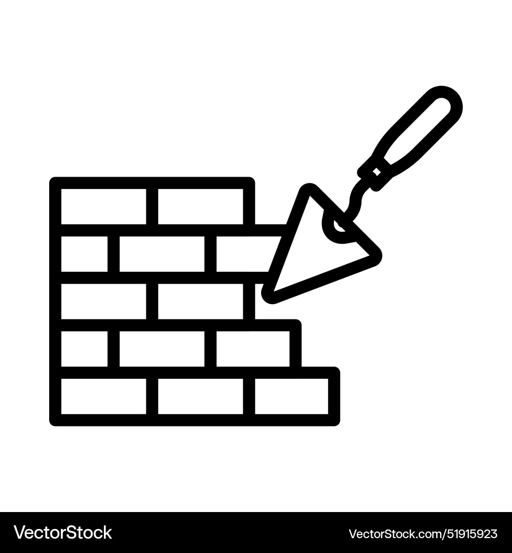Brickwork icon set masonry for construction Vector Image
