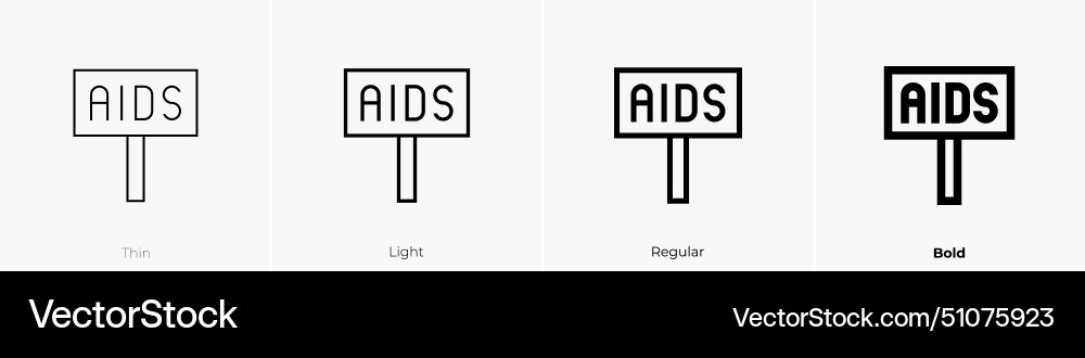 Campaign icon thin light regular and bold style Vector Image