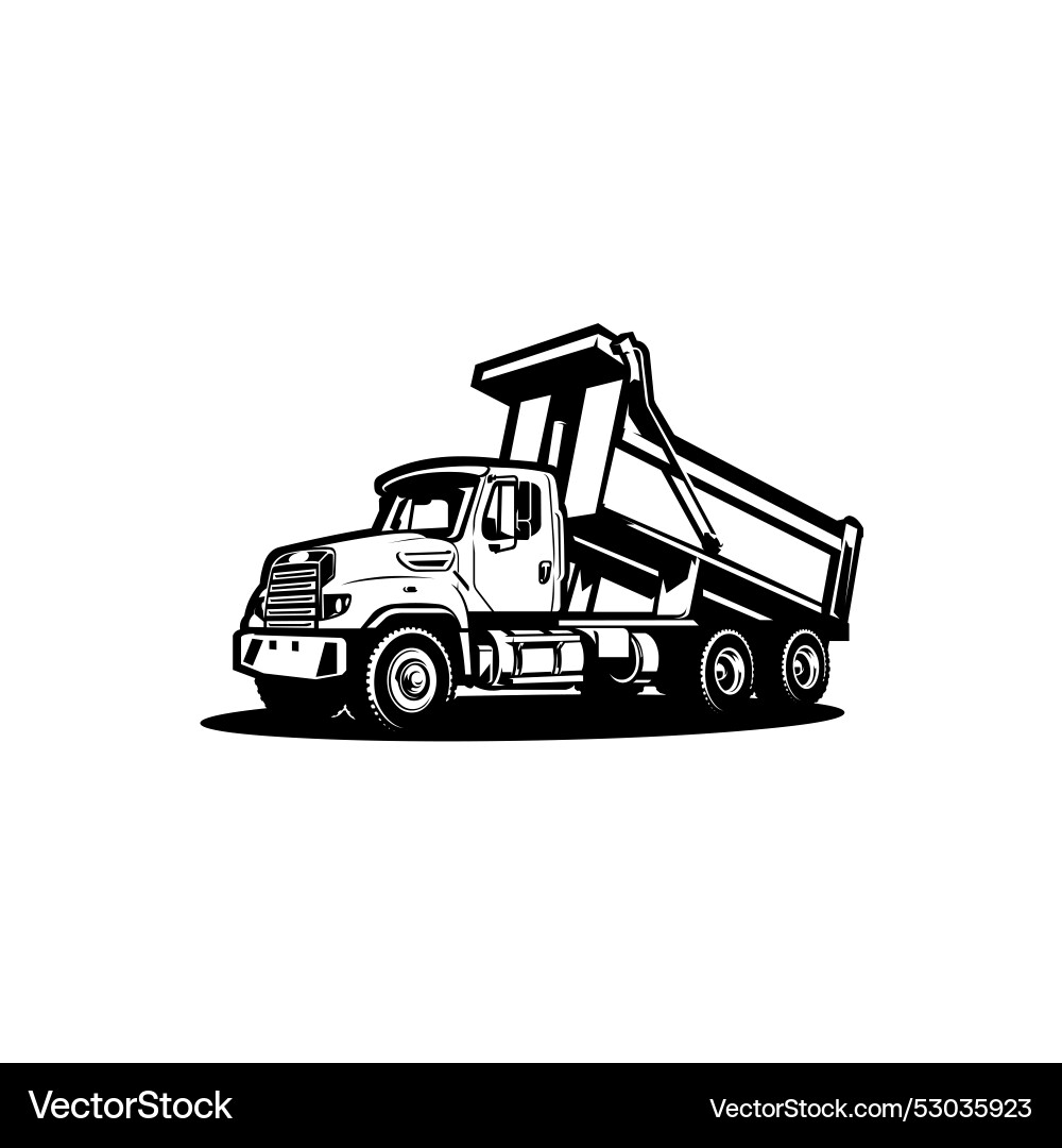 Dump truck art tipper isolated Royalty Free Vector Image