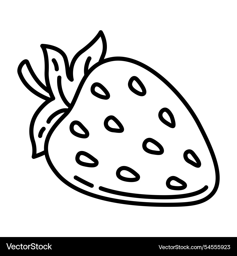 Strawberry stylized food object Royalty Free Vector Image