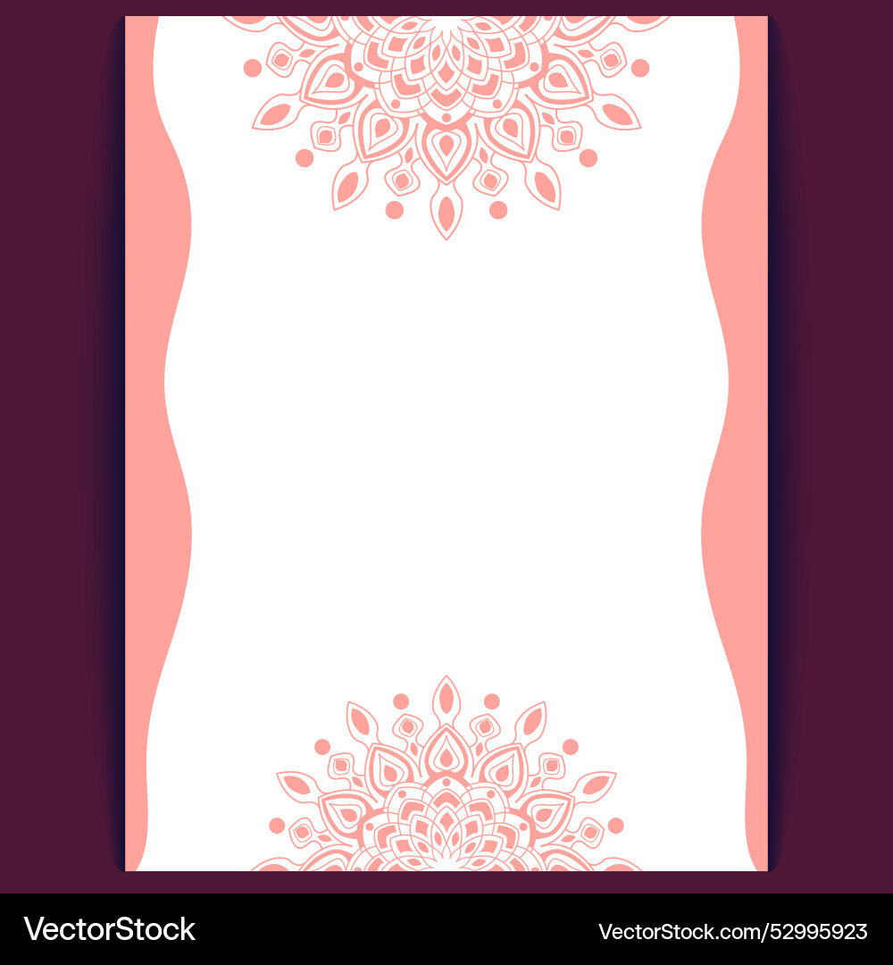 Traditional indian wedding invitation template Vector Image