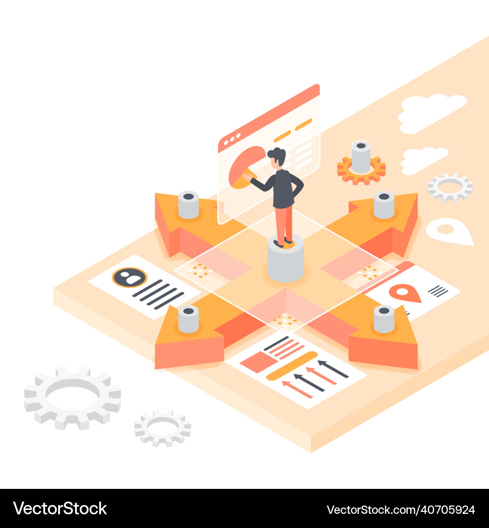 Choosing personal development career direction Vector Image