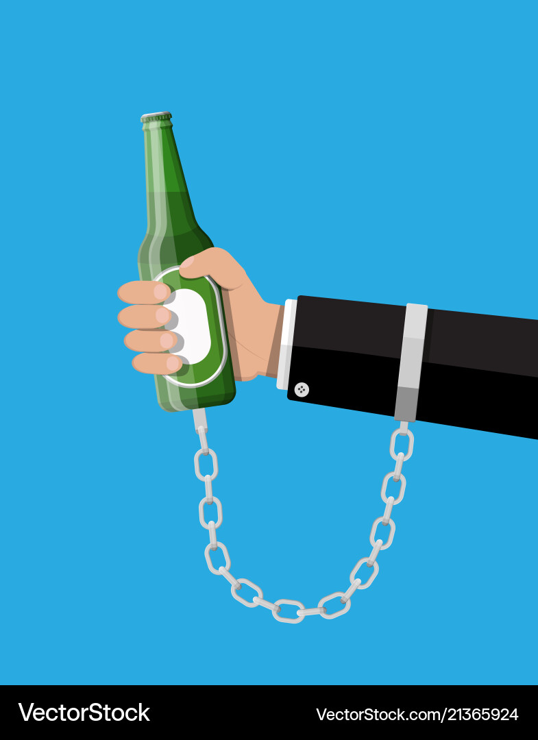 Concept Of Alcohol Addicted Royalty Free Vector Image