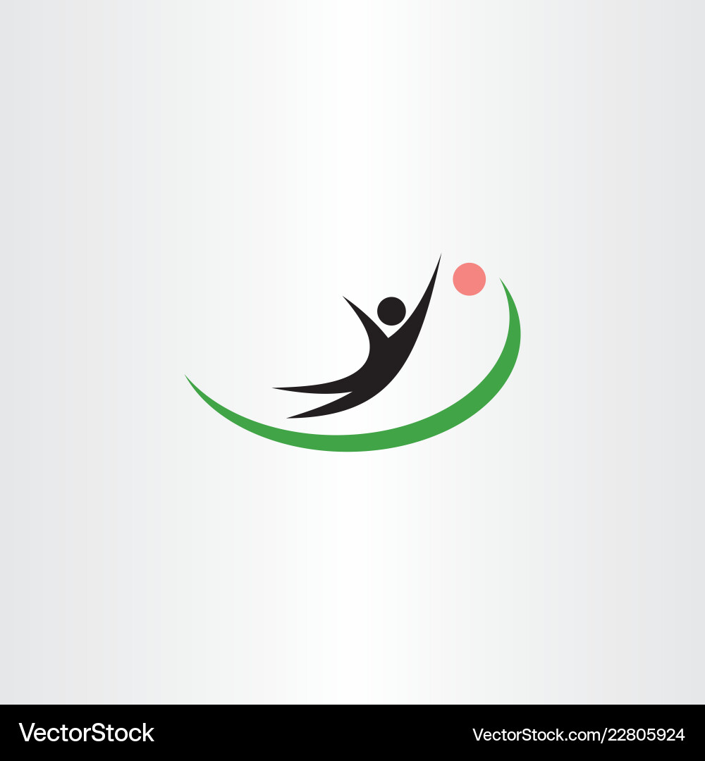 Goalkeeper symbol logo icon element Royalty Free Vector