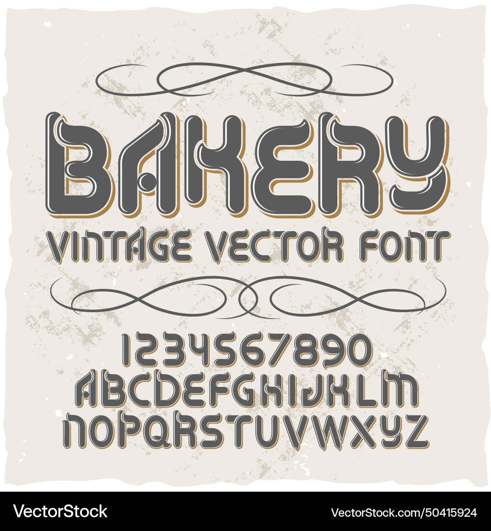 Good handcrafted font for any label design Vector Image
