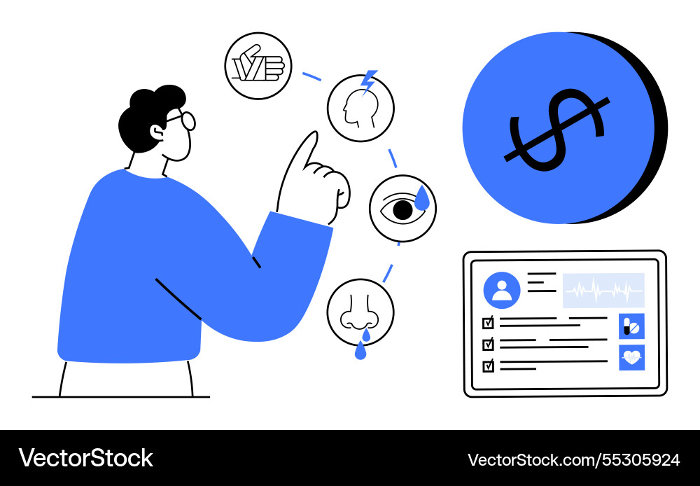 Human interactions and sensory inputs balanced Vector Image