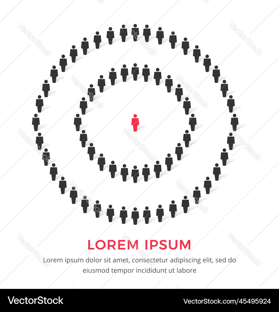 People in a circle Royalty Free Vector Image - VectorStock
