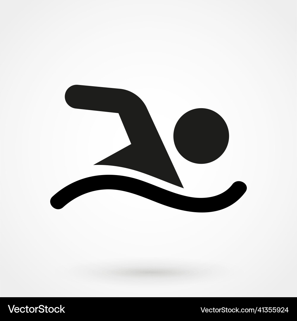 Swimming icon on white background Royalty Free Vector Image